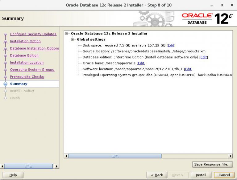 Oracle Database 12cR2 Installation in RHEL 7.4 | Oracledbwr