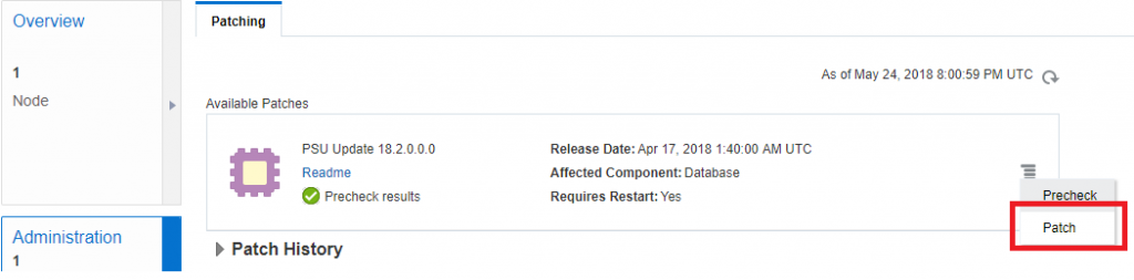 Patching Oracle 18c Database Cloud Service (DBaas) instance | Oracledbwr