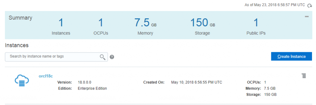 Oracle 18c Cloud Database Cloning by Instance Snapshots | Oracledbwr