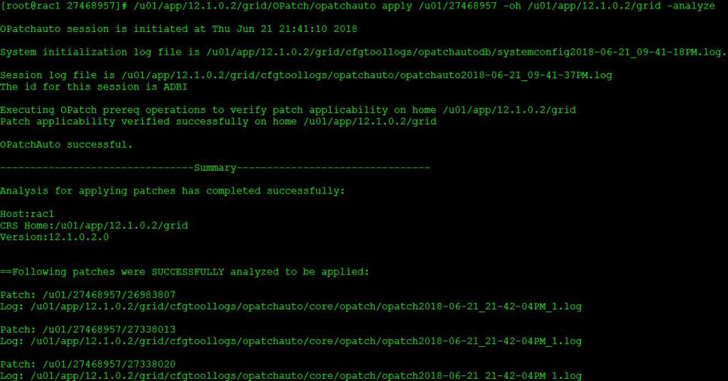 Step by step apply 12c Grid and DB April 2018 PSU to Oracle 12cR1 2 ...
