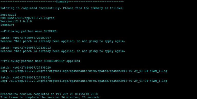 Step By Step Apply 12c Grid And Db April 2018 Psu To Oracle 12cr1 2