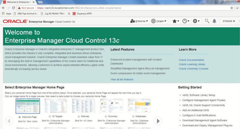 Step By Step Configuring A Oracle 13c Enterprise Manager Cloud Control Oracledbwr