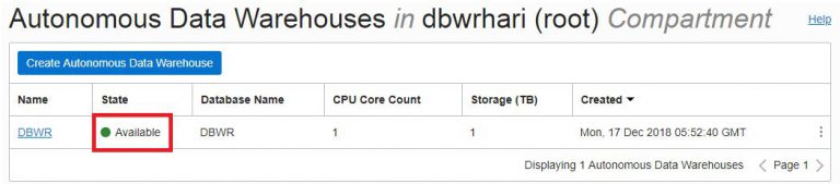 Step-by-Step Creation of Oracle Autonomous Data Warehouse Cloud Service ...