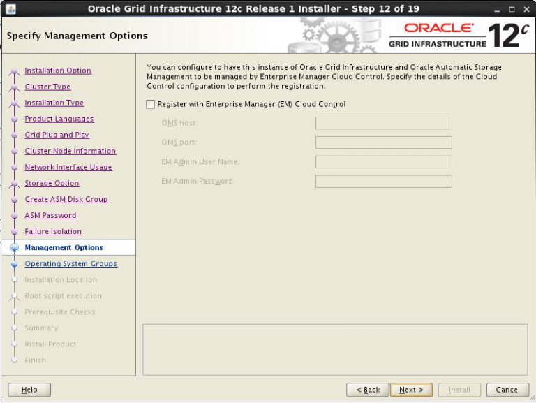 Step By Step Install Of Oracle12c Rac One Node On Oel 65 Using Vmware Oracledbwr