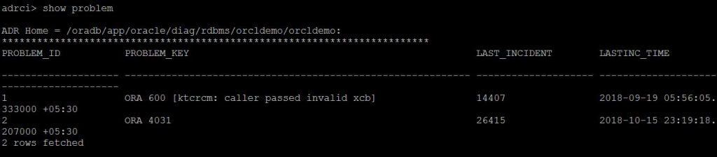 Oracle Automatic Diagnostic Repository | Oracledbwr