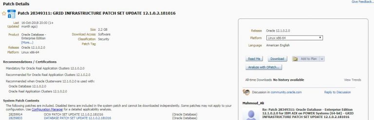 Step By Step Apply Rolling Psu Patch In Oracle Database 12c Rac
