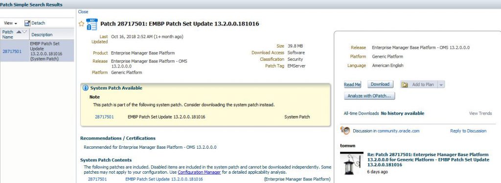 Patching Oem 13c Release 2 Psu For Oms And Agent Oracledbwr