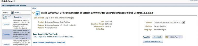 Patching Oem 13c Release 2 Psu For Oms And Agent Oracledbwr
