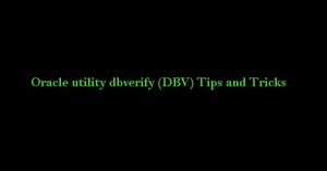 Oracle utility dbverify (DBV) Tips and Tricks | Oracledbwr