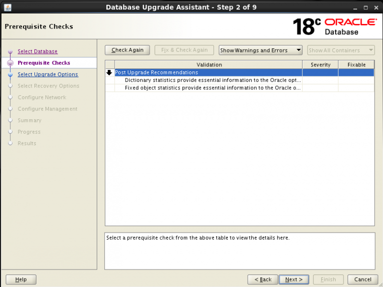 Oracle 18c Database Upgrade From 12 2 0 1 To 18 3 0 0 Using Dbua
