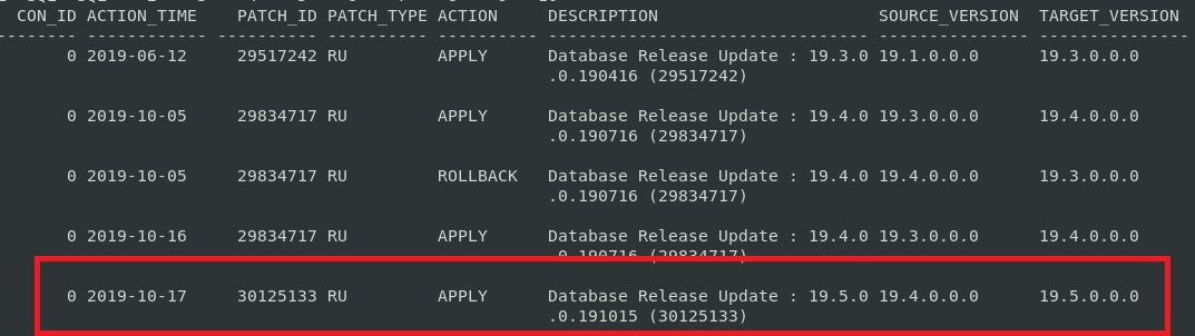 Apply Patching On Oracle 19c Database Release Update 19.5.0.0.0 – Yan ...