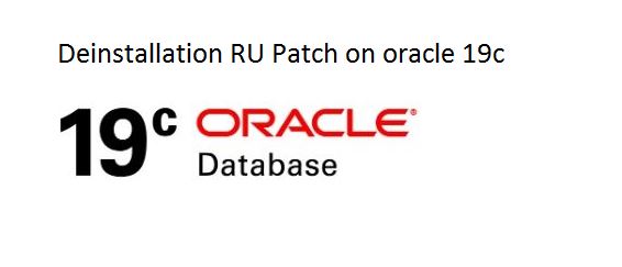Deinstallation Release Update Patch on oracle 19c (Patch 29834717 ...