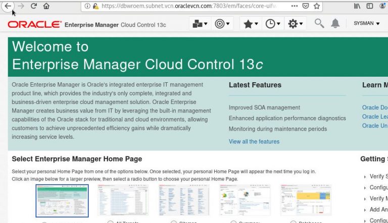 Oracle Cloud-OEM Cloud Control 13c Installation | Oracledbwr