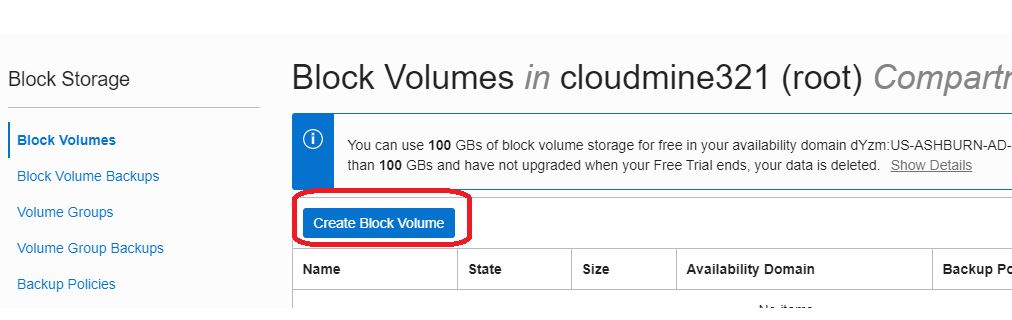Oracle Gen2 Cloud Automated Block Storage Backups Using Policy Based Scheduled Oracledbwr