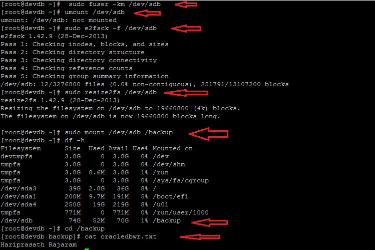 Oracle Gen2 Cloud Resizing A Block Volume Using The Console Oracledbwr