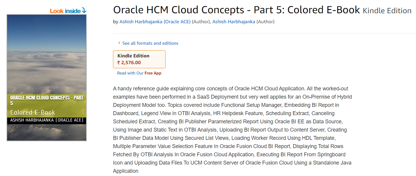 Oracle HCM Cloud Concepts Book Series | Oracledbwr