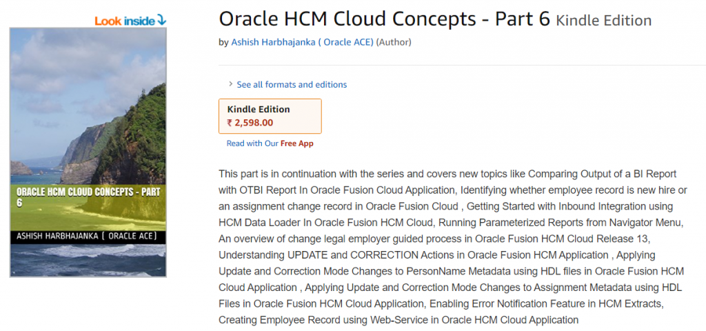 Oracle HCM Cloud Concepts Book Series | Oracledbwr