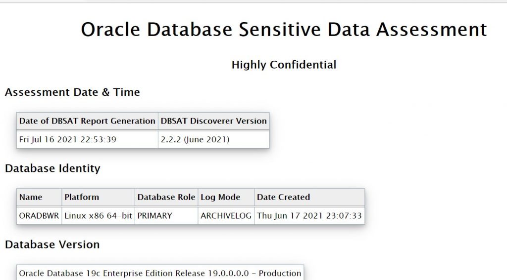 Oracle Database Security Assessment Tool-Version 2.2.2 | Oracledbwr