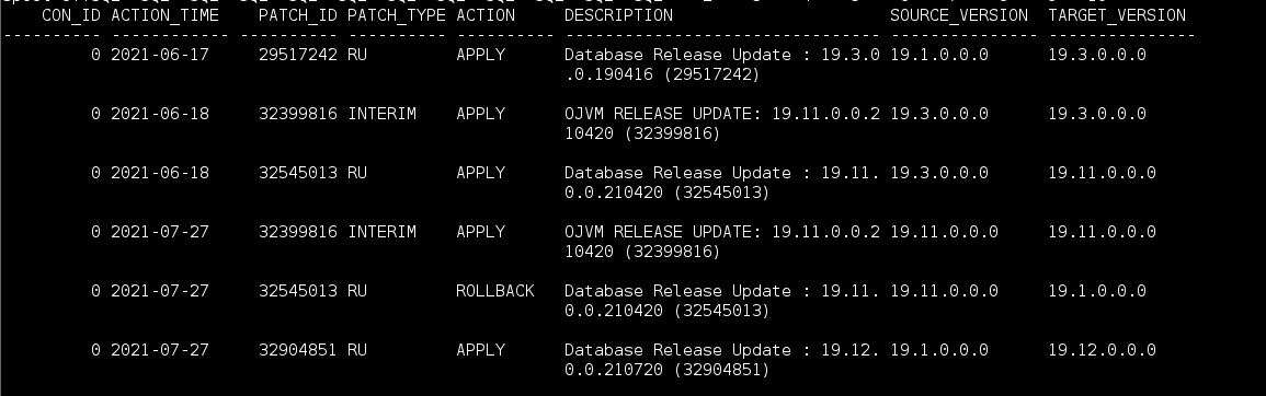Apply Patching 32904851 Oracle 19c Database Release Update 19 12 0 0 0 Oracledbwr