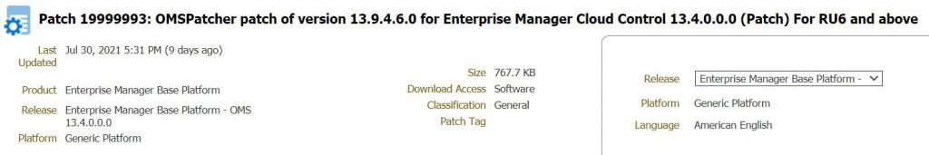 Patching Oracle Enterprise Manager 13c Release 4 Update 12 For OMS And ...