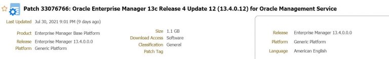 Patching Oracle Enterprise Manager 13c Release 4 Update 12 For Oms And Weblogic Oracledbwr