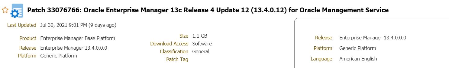Patching Oracle Enterprise Manager 13c Release 4 Update 12 For Oms And Weblogic Oracledbwr