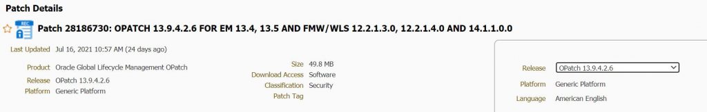 Patching Oracle Enterprise Manager 13c Release 4 Update 12 For OMS And ...