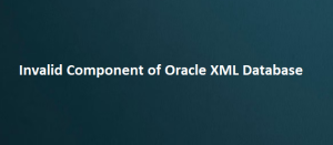 Invalid Component of Oracle XML Database | Oracledbwr